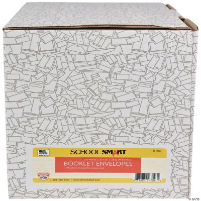 School Smart Side Opening Catalog Envelope, 9 x 12 Inches, White, Box ...