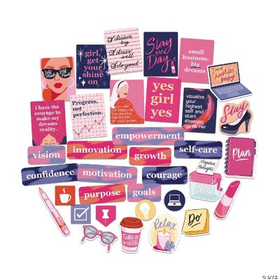 Navy Peony Boss Lady Entrepreneur Vision Board Stickers (35pcs) - Girl ...