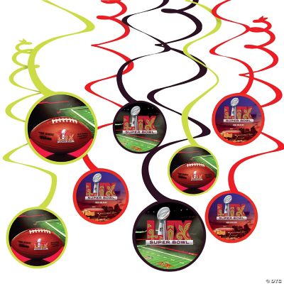 19 1/4" NFL ® Super Bowl LIX Cardstock Hanging Spiral Decorations - 12 ...