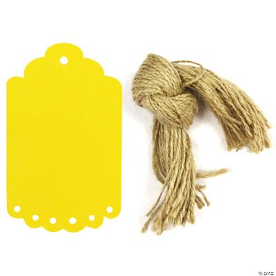 Wrapables 50 Gift Tags/Kraft Hang Tags With Free Cut Strings, Large ...
