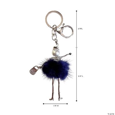 Wrapables Hanging Fashionista Doll Keychain, Crystal Rhinestone Keyring ...