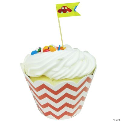 Wrapables Standard Size Chevron Cupcake Wrappers (Set Of 20), Orange ...