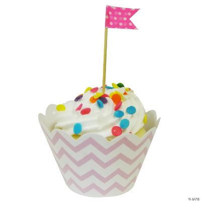 Wrapables Standard Size Chevron Cupcake Wrappers (Set Of 60), Pink ...