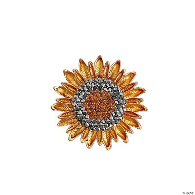 Wrapables Crystal Rhinestone Sunflower Brooch Pin | Oriental Trading
