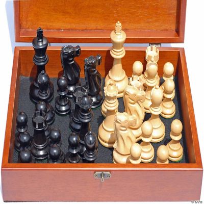 WE Games Weighted Jacques Wood Chess Pieces in Box, 3.5 in. King ...