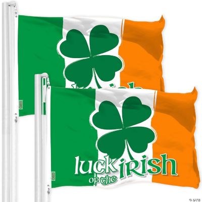 G128 3X5Ft 2Pk Luck Of Irish 150D Polyester Flag | Oriental Trading