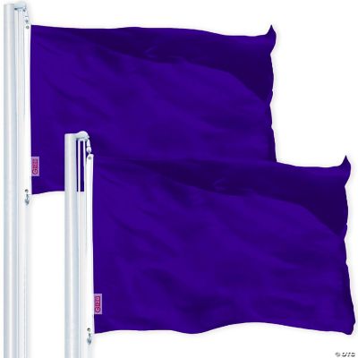 G128 2.5X4Ft 2Pk Solid Violet Printed 150D Polyester Flag | Oriental ...