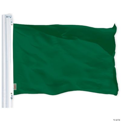 G128 2X3Ft 1Pk Solid Dark Green Printed 150D Polyester Flag | Oriental ...