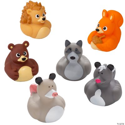 2" Wilderness Critters Rubber Ducks Assortment Kit - 24 Pc.
