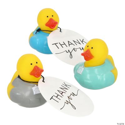 48 Pc. Medical Scrub Rubber Ducks with Thank You Card Kit for 24 ...