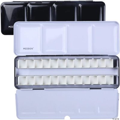 MEEDEN Empty Watercolor Tin Palette, Medium Travel Metal Paint Box with ...