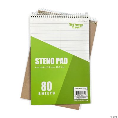 Three Leaf Steno Pad 6 X 9, 80 Sheets, Pack of 48 | Oriental Trading