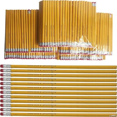 Three Leaf 500 Ct Yellow Pencil With Eraser, Pack of 4 | Oriental Trading