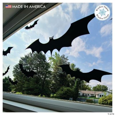 WINDOW FLAKES SET OF 16 HALLOWEEN BAT WALL DECAL DECORATIONS | Oriental ...