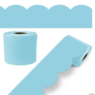 Carson Dellosa 65 Feet of Sky Blue Bulletin Board Border, Scalloped ...