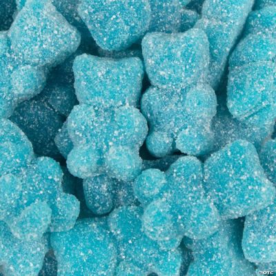 1,080 Pcs Light Blue Candy Sugar Coated Gummy Bears (12 lb ...
