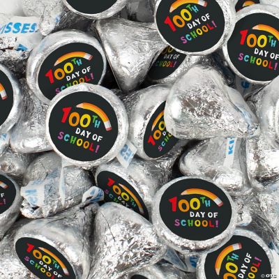 180 Pcs 100th Day of School Candy Chocolate Hershey's Kisses Bulk (2lb ...
