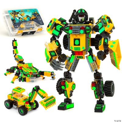 JitteryGit Robot 3 in 1 STEM Building Glow in the Dark Toy | Oriental ...