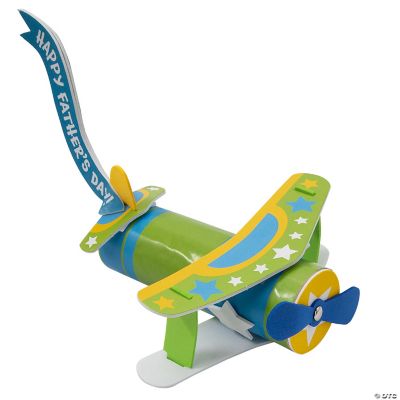 9 3/4" x 3 1/2" Father’s Day Airplane Craft Tube Craft Kit - Makes 12 ...