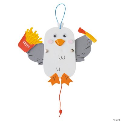 6 3/4" x 6" White Seagull & Fries Pull String Puppet Craft Kit - Makes ...