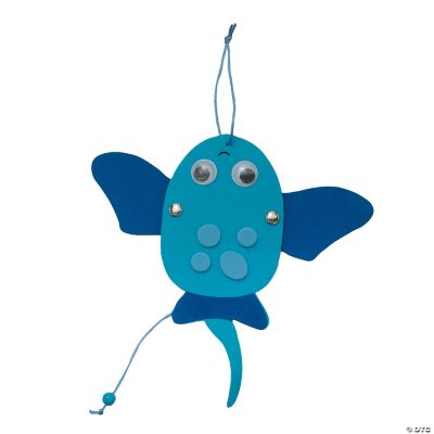 6 1/2" x 12" Blue Stingray Pull String Puppet Craft Kits - Makes 12 ...