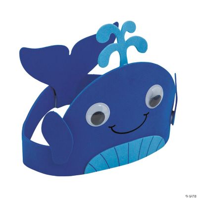 22 1/2" Blue Whale Character Foam Headband Craft Kits - Makes 12