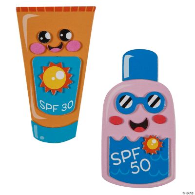 2 1/4" x 4" Silly Sunscreen Characters Magnet Craft Kit - Makes 12 ...