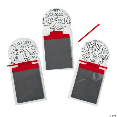 3 1/4" x 6 3/4" Color Your Own Happy Camper Magic Screens - 12 Pc ...