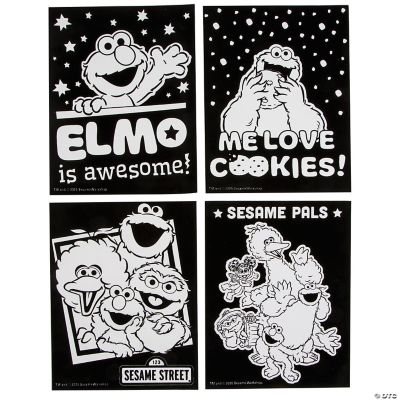 8 1/2" x 11" Sesame Street® Color Your Own Fuzzy Posters - 24 Pc ...