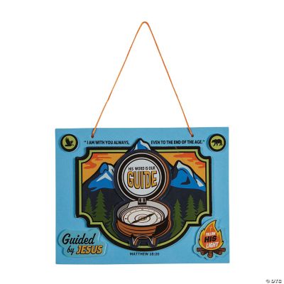 7" x 5 1/2" Great North VBS Compass & Bible Verse Sign Foam Craft Kit ...