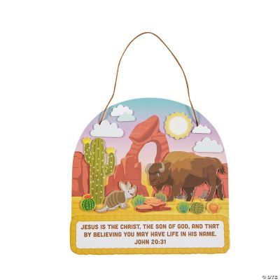 6 1/2" x 6 1/2" Railroad VBS Bible Verse Sign Foam Craft Kit - Makes 12 ...