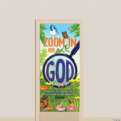 27" x 5 Ft. Zoom In VBS Zoom in on God Polyester Door Banner - Discontinued