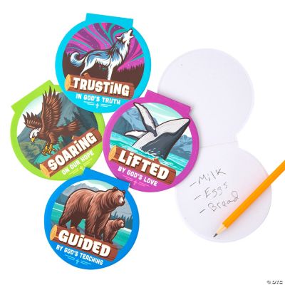 4" Great North VBS Wild Animals Round Paper Notepads - 24 Pc ...