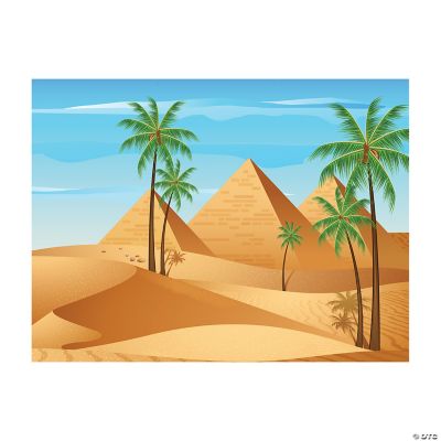 9 ft. x 6 ft. Egyptian VBS Desert & Pyramids Backdrop Banner | Oriental ...