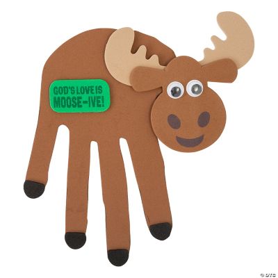 5" x 5" Great North VBS Handprint Moose Magnet Foam Craft Kit - Makes ...