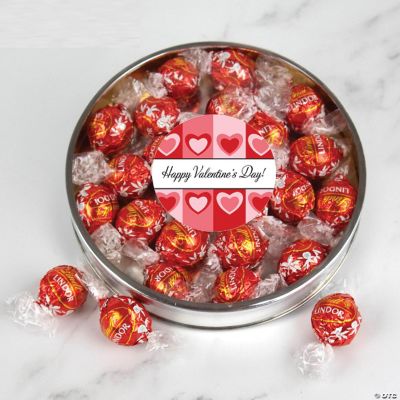 Valentine's Day Candy Gift Tin with Chocolate Lindor Truffles by Lindt ...