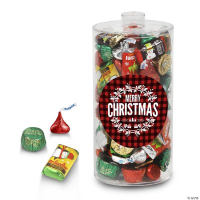 130 pcs Christmas Gift Tin with Hershey's Holiday Chocolate Candy Mix ...