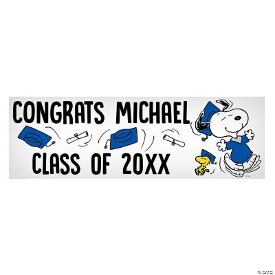 Personalized Peanuts® Snoopy Graduation Party Banner | Oriental Trading