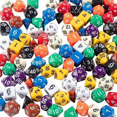 Monster Gaming 100 Dice Value Pack - 10 Multi-Colored Assorted ...