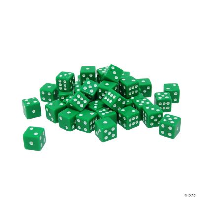 WE Games Green Square Cornered Dice - 100 Pack | Oriental Trading