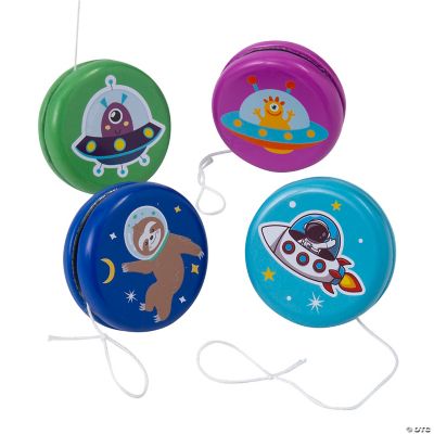 1 1/2" diam. Mini Outer Space Characters Metal YoYo Toys - 12 Pc ...