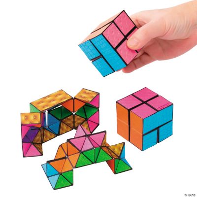 2 1/2" Patterned Infinity Magic Cube Plastic Fidget Toys - 12 Pc ...