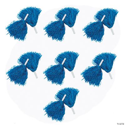10" Bulk 144 Pc. Royal Blue Team Spirit Cheer Plastic Pom-Poms ...