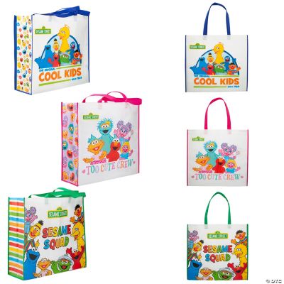 19" x 17 1/2" Large Sesame Street® Laminated Shopper Tote Bags - 3 Pc ...