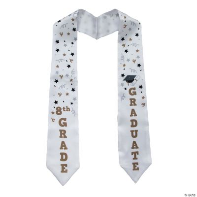 62" Kids Middle School 8th Grade Polyester Graduation Stole | Oriental ...