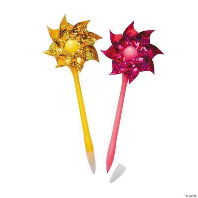 3 1/2" x 7 1/2" Bright Color Pinwheel Pens Assortment - 12 Pc ...