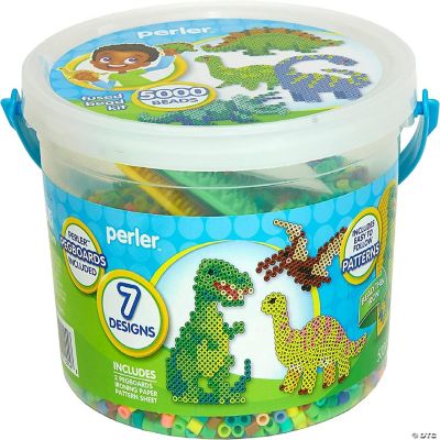 Perler Fused Bead Bucket Kit-Dinosaur | Oriental Trading