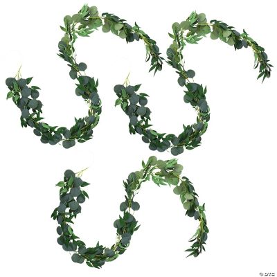 6 Ft. Bulk 6 Pc. Faux Mixed Greenery Decorative Polyester Garlands ...