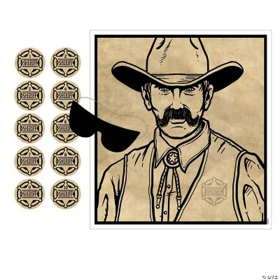 Beistle - Pin The Badge On The Sheriff Game - 24 Pack | Oriental Trading