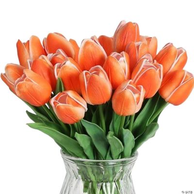 24 Pcs Real Touch Artificial Tulips | Oriental Trading